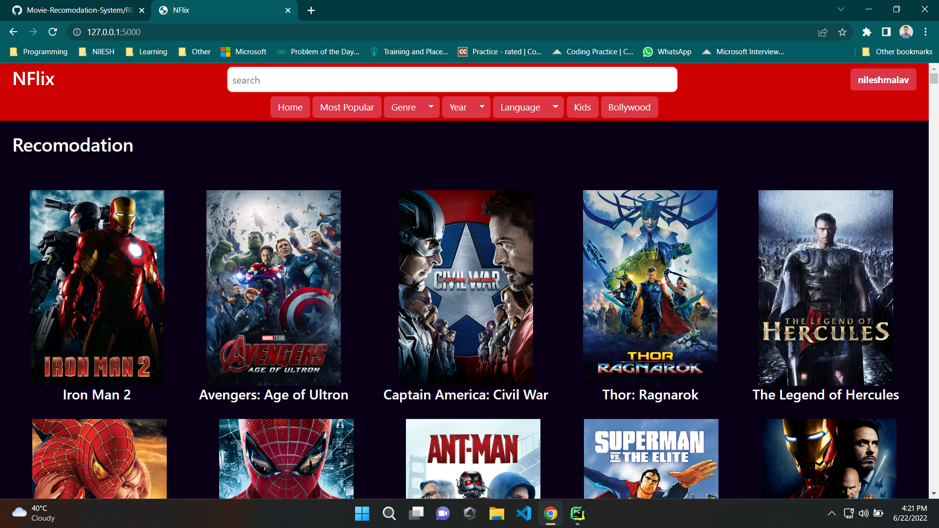 GitHub - Nileshmalav/Movie-Recommendation-System: Movie Recomodation System