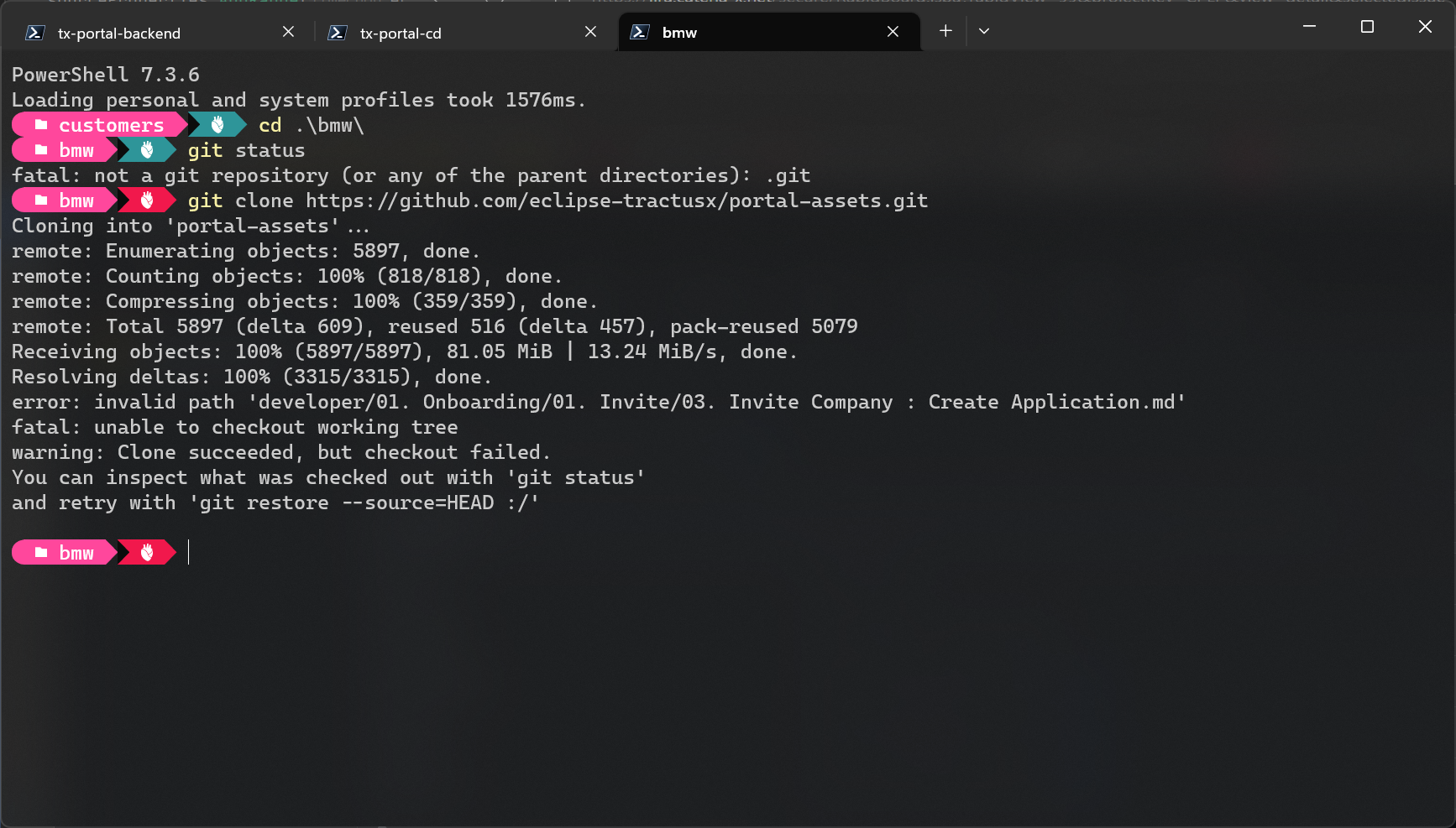 Clone under windows not possible · Issue #126 · eclipse-tractusx/portal-assets · GitHub