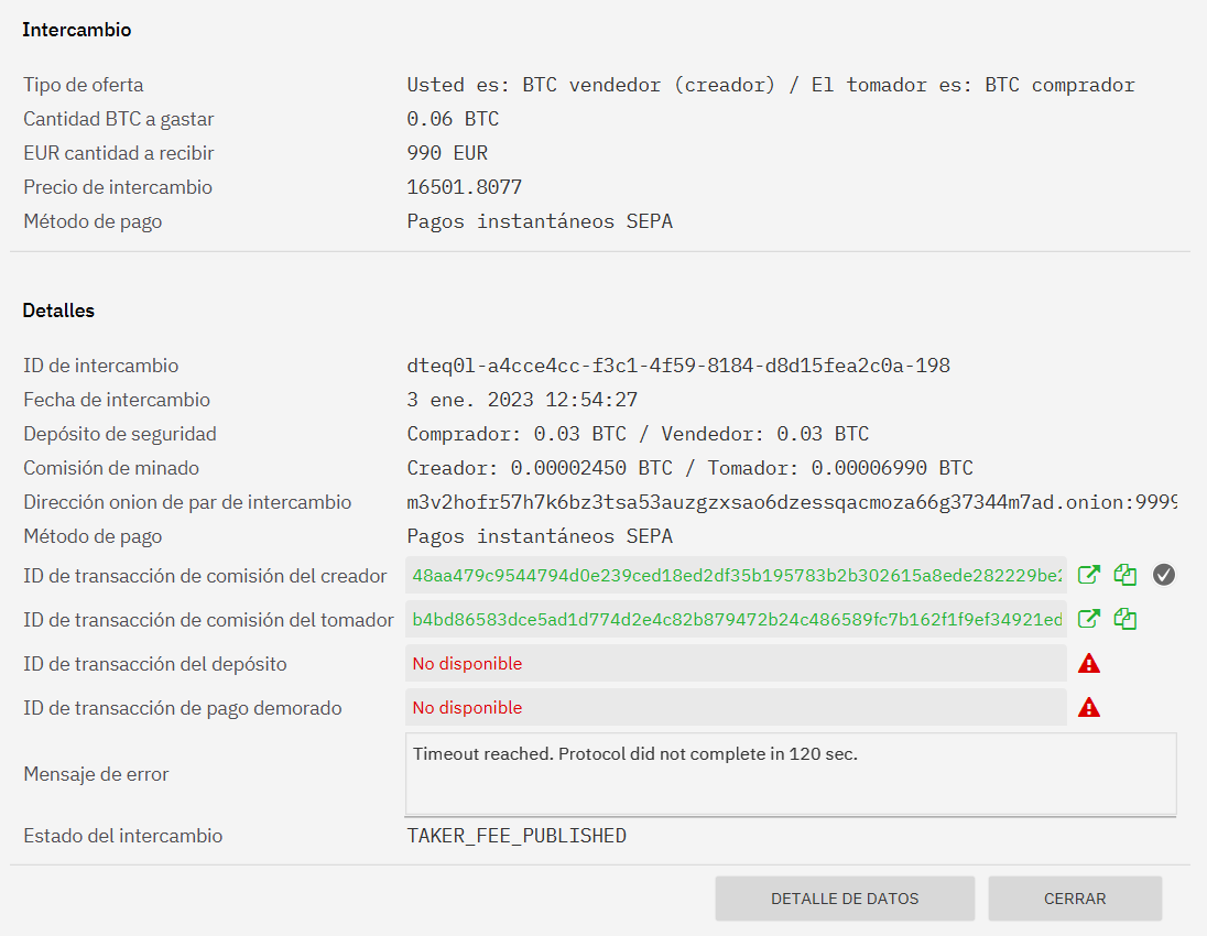 Fee reimbursement for trade dteq0l · Issue #1234 · bisq-network/support · GitHub