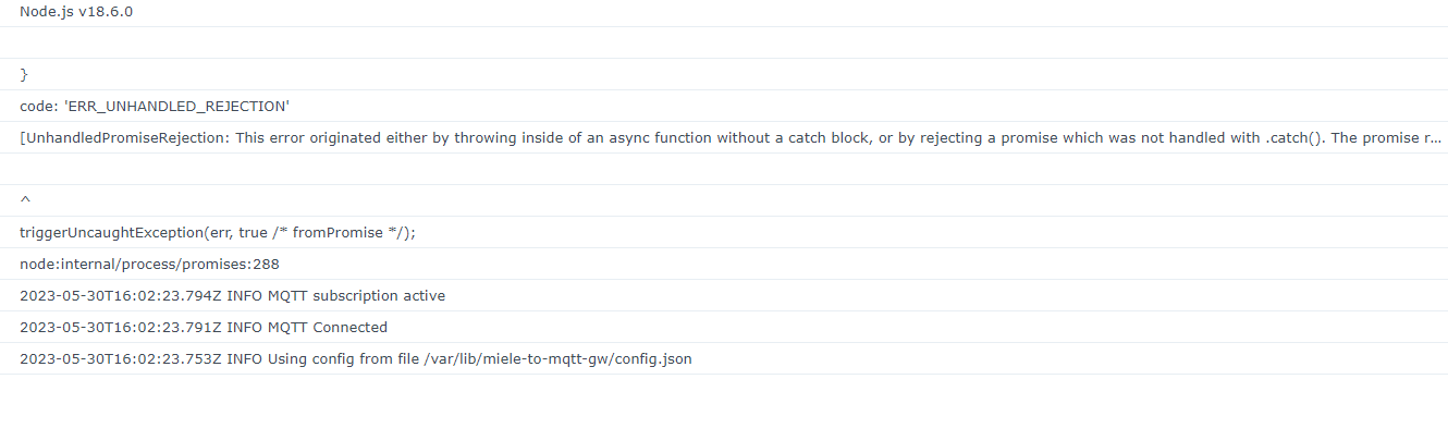 I can't get docker miele-to-mqtt-gw to work · Issue #106 · mqtt-home/miele-to-mqtt-gw · GitHub