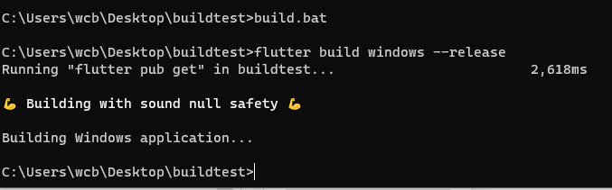 Windows The Script Executes The `flutter Build` Without Executing The Subsequent Commands 9998
