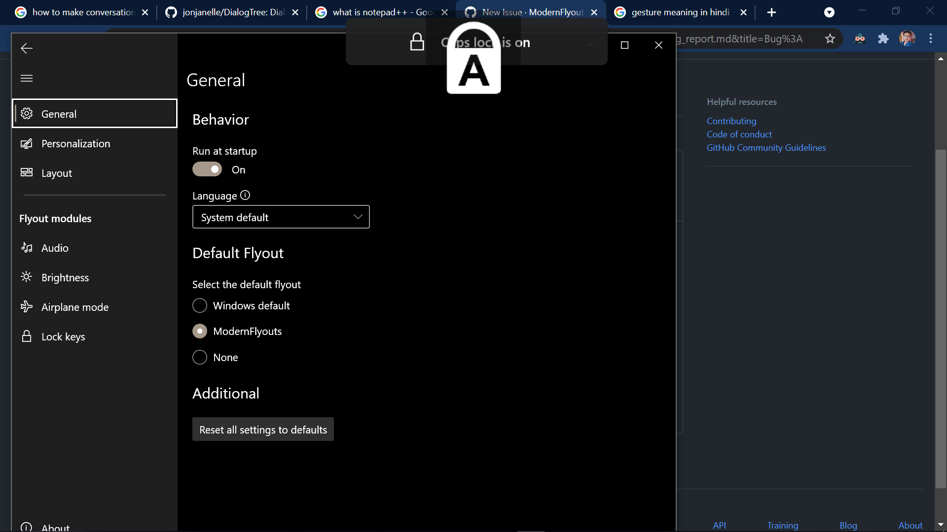 Bug: Default Windows flyouts also shows up · Issue #530 · ModernFlyouts ...