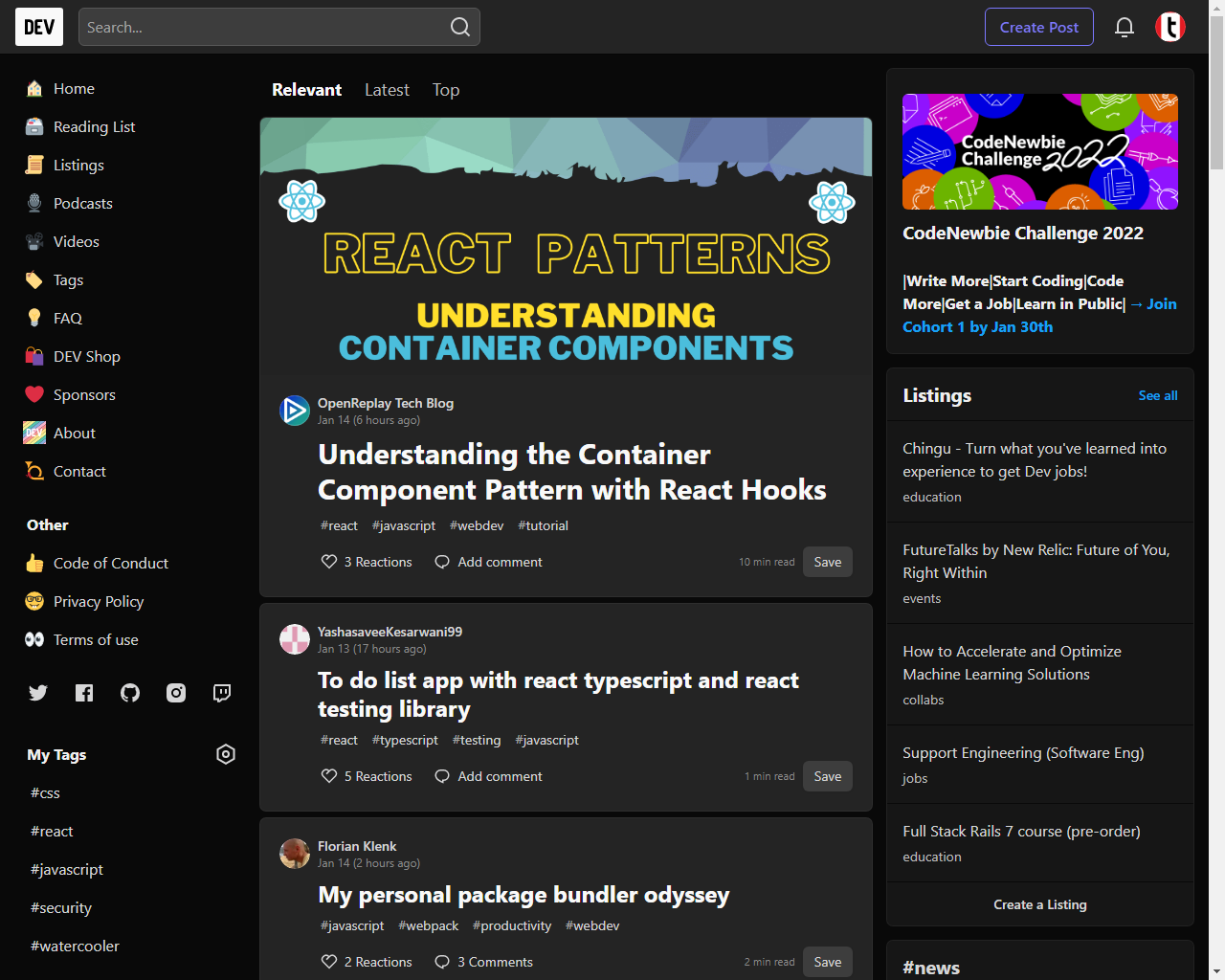 Same feed? · Issue #16105 · forem/forem · GitHub
