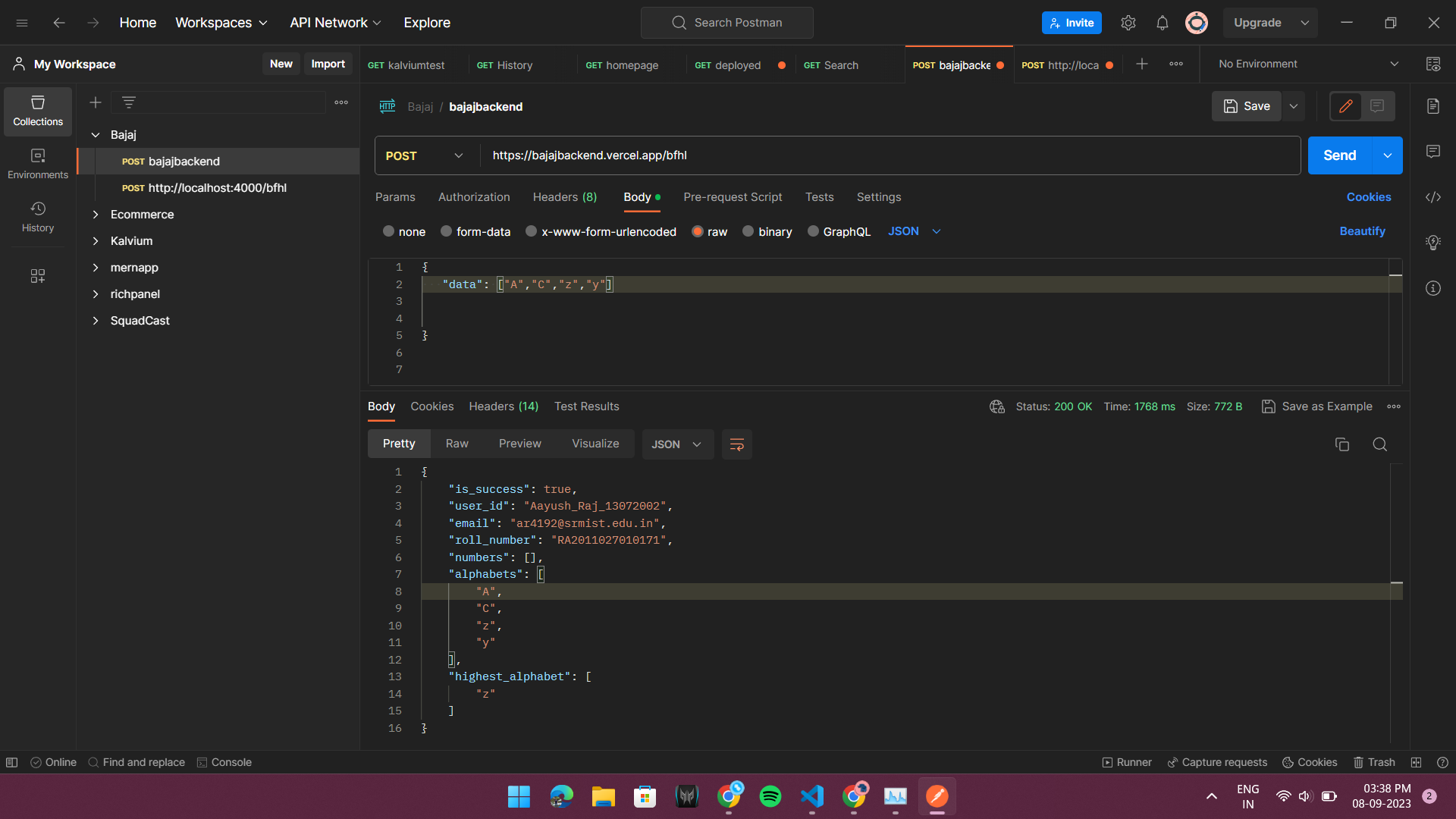 GitHub - codeforcause123/bajajbackend