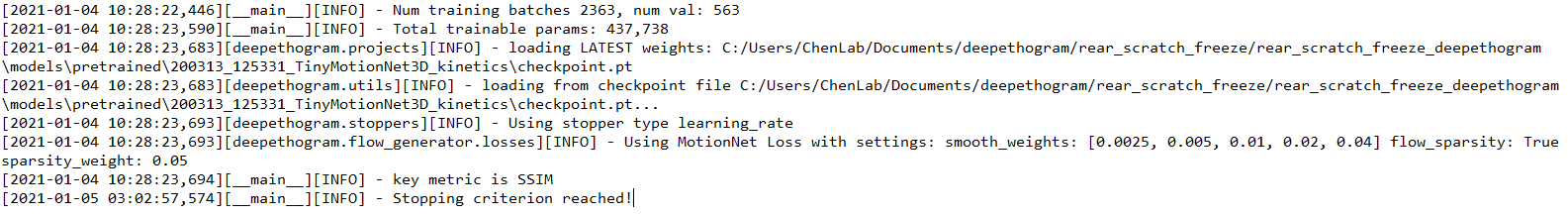 no flow feature extractor was generated after training · Issue #32 · jbohnslav/deepethogram · GitHub