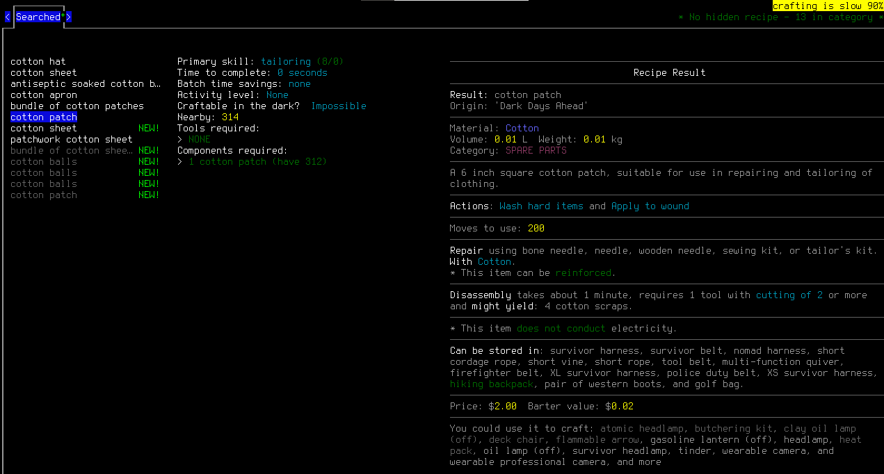 Useless cotton patch recipe creating cotton patches from cotton patches. · Issue #62805 ...