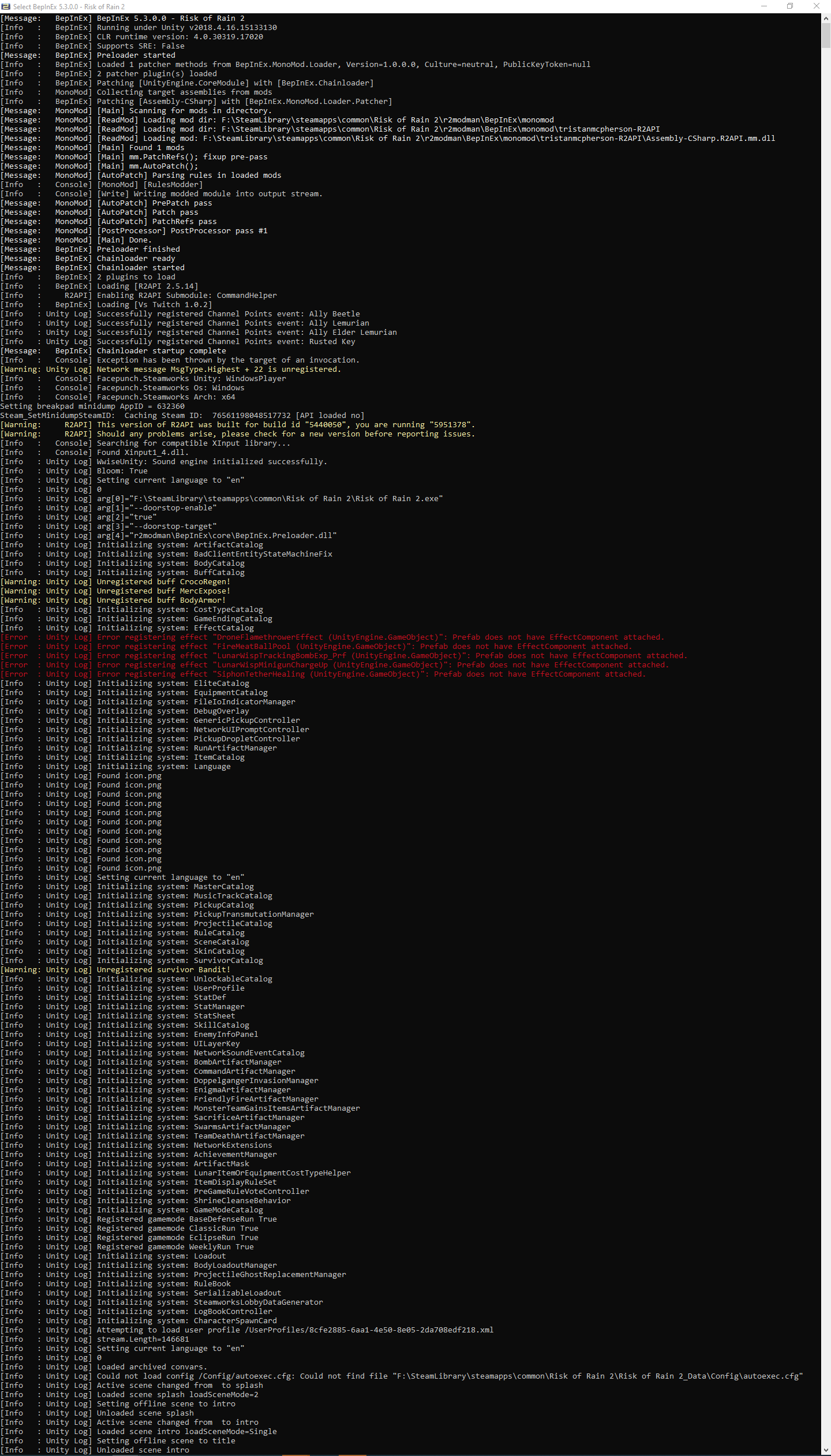 Issue loading mod · Issue #11 · JustDerb/RoR2-VsTwitch · GitHub