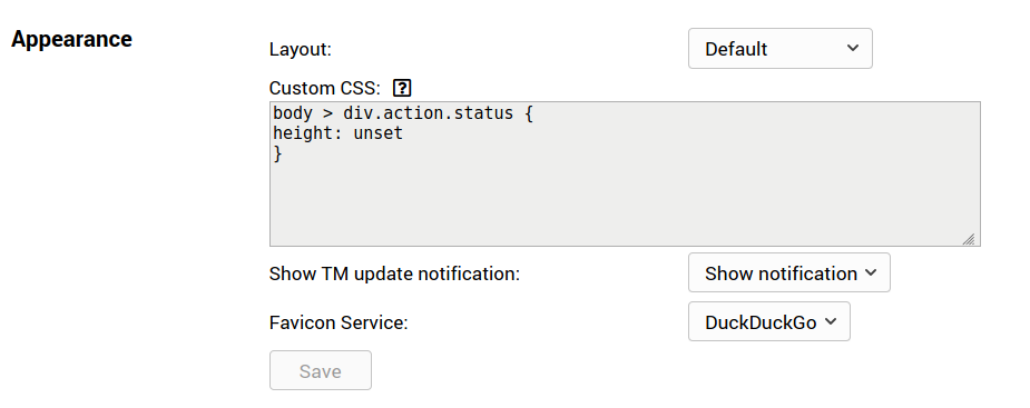 Tampermonkey's popup issues if in "Extra menu" and "Check for userscript update" is clicked ...