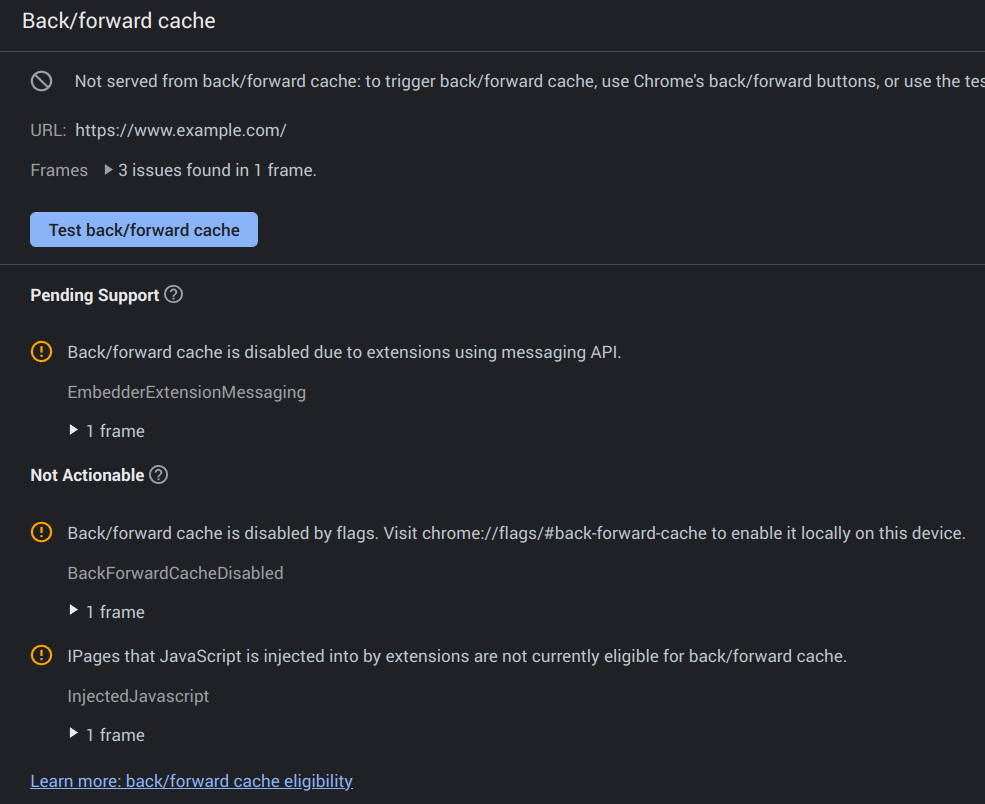 Back/forward cache becomes broken if some script is active on the page · Issue #1491 ...