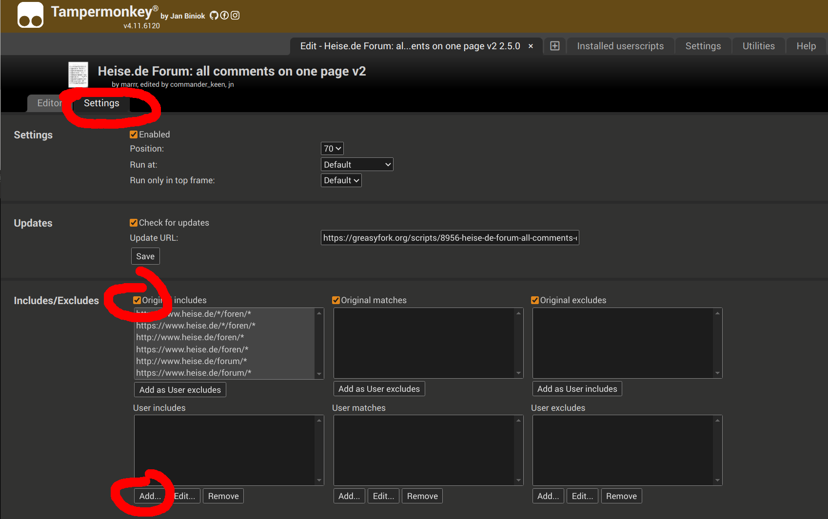 exclude/include in the other way · Issue #1053 · Tampermonkey/tampermonkey · GitHub