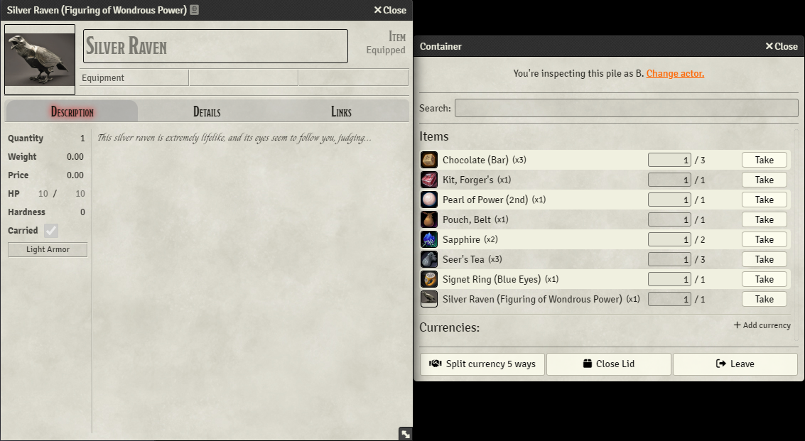 [BUG] - [PF1e] Unidentified Name Not Respected In Piles · Issue #183 ...