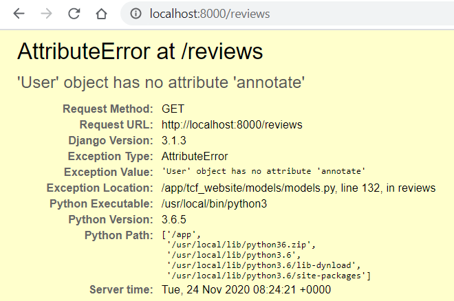 "My reviews" page not working · Issue #260 · thecourseforum/theCourseForum2 · GitHub