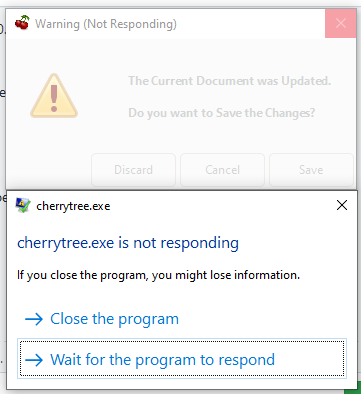 Crashes on Double Exit · Issue #2114 · giuspen/cherrytree · GitHub