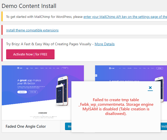 Google Cloud SQL MyISAM error · Issue #3578 · ThemeFuse/Unyson · GitHub