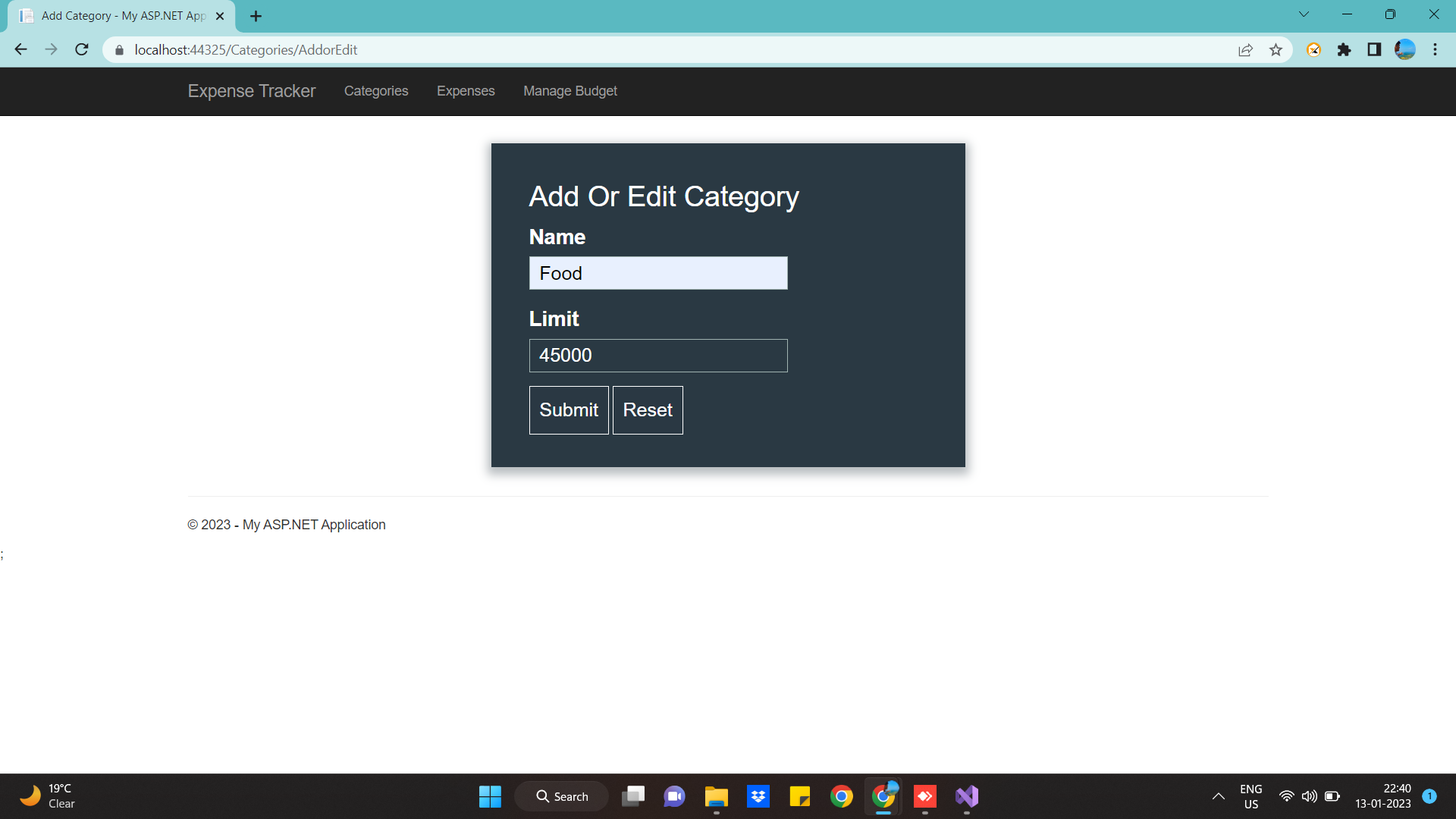 Github 77darshanexpensetrackerapp Expense Tracker Is A Web Application Built Using Web Api