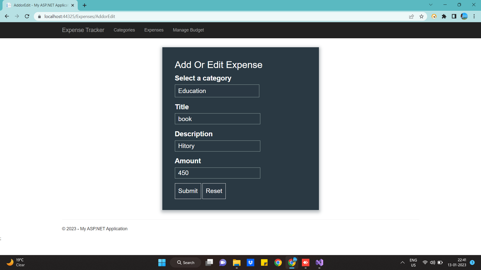 GitHub - 77Darshan/ExpenseTrackerApp: Expense Tracker is a web application built using Web API ...