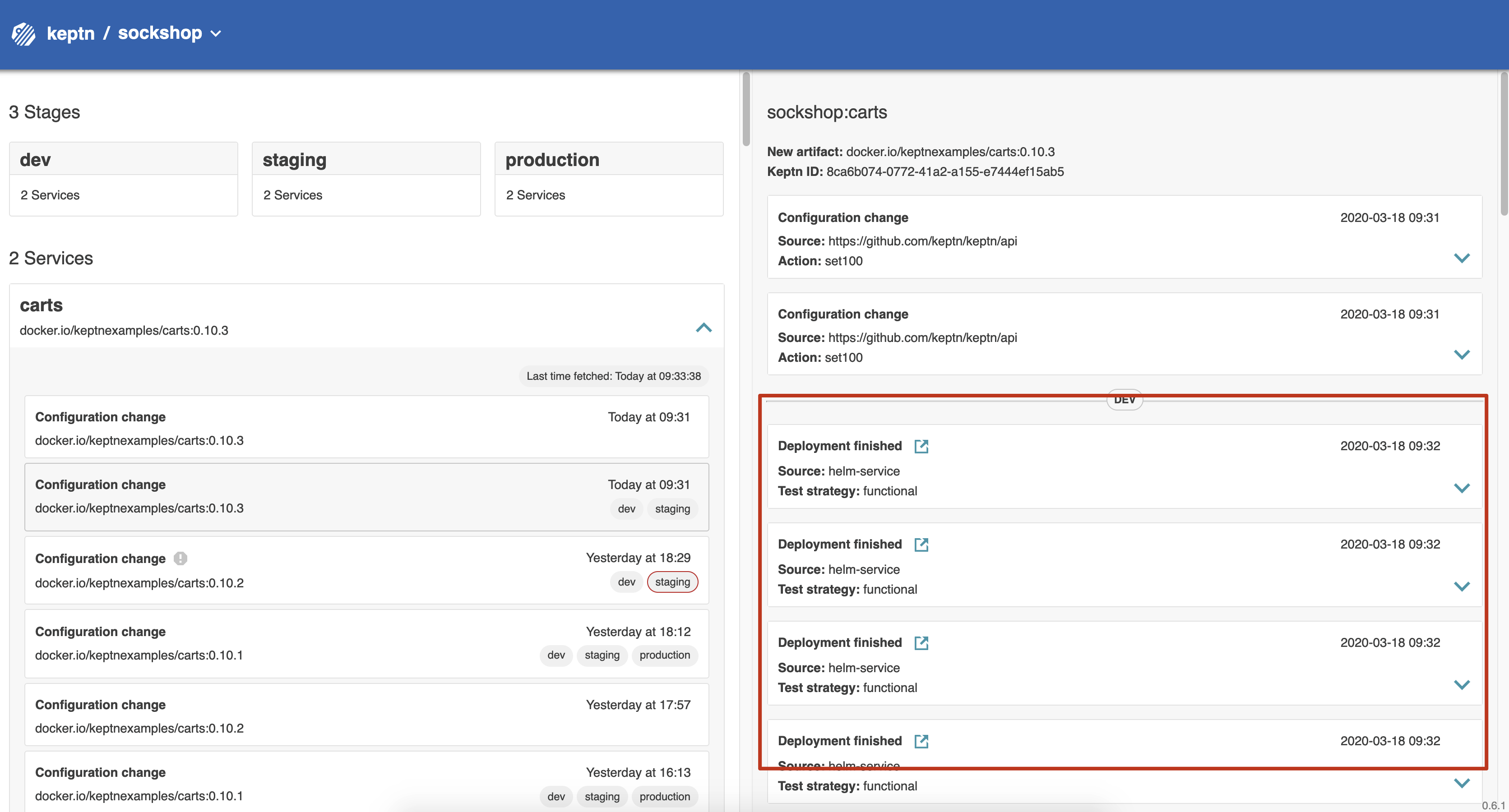 Duplicate entries in Bridge · Issue #1520 · keptn/keptn · GitHub