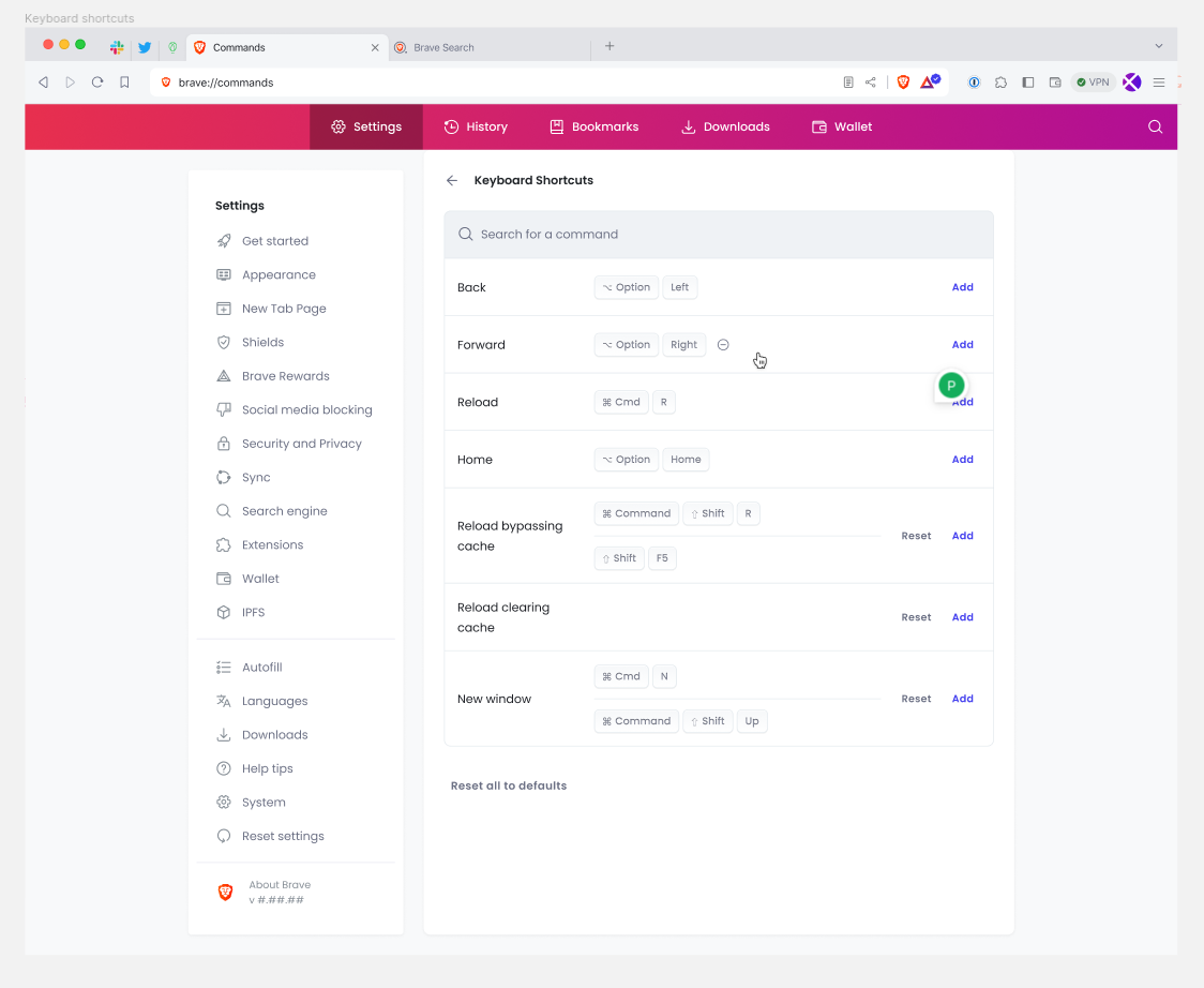 Update UI for editing shortcuts · Issue #29349 · brave/brave-browser ...