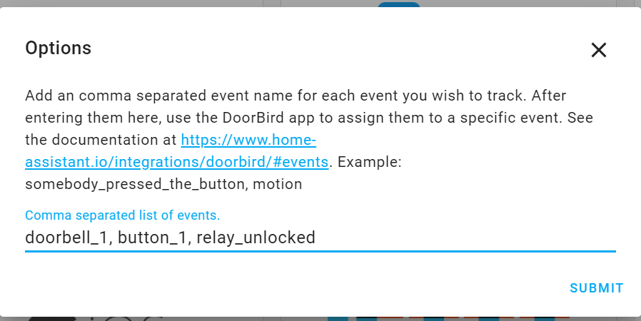 Doorbird Integration fails to reload config entry when adding new ...