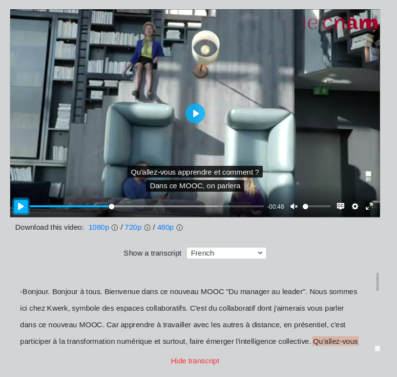 Synchronize scroll with active transcript sentence · Issue #542 ...