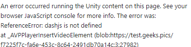 Dash.js in not defined · Issue #1479 · RenderHeads/UnityPlugin-AVProVideo · GitHub