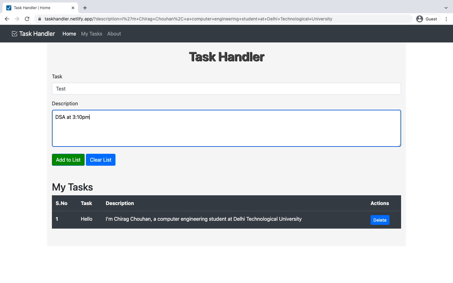GitHub - chirag-23/Task-Handler: It is a website to manage/handle your ...