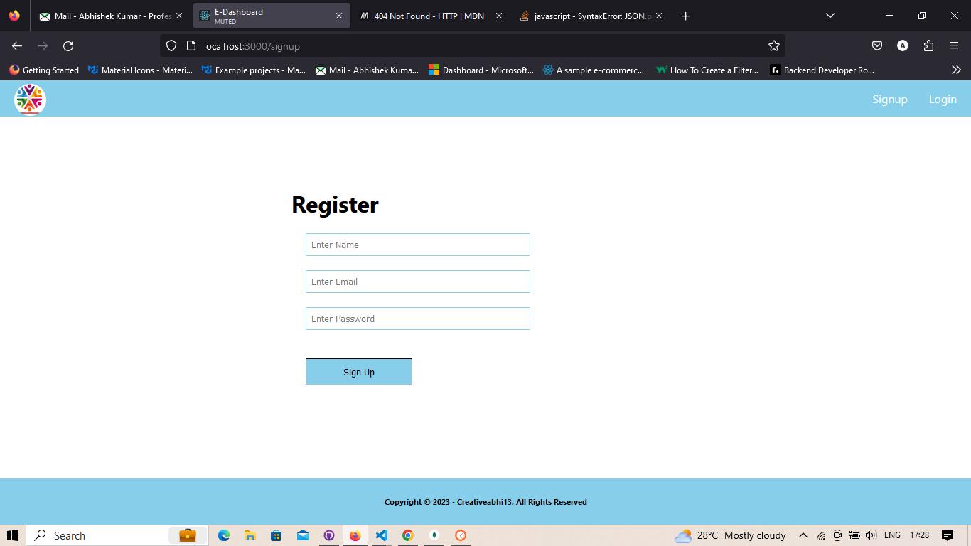 GitHub - creativeabhi13/E-Dashboard