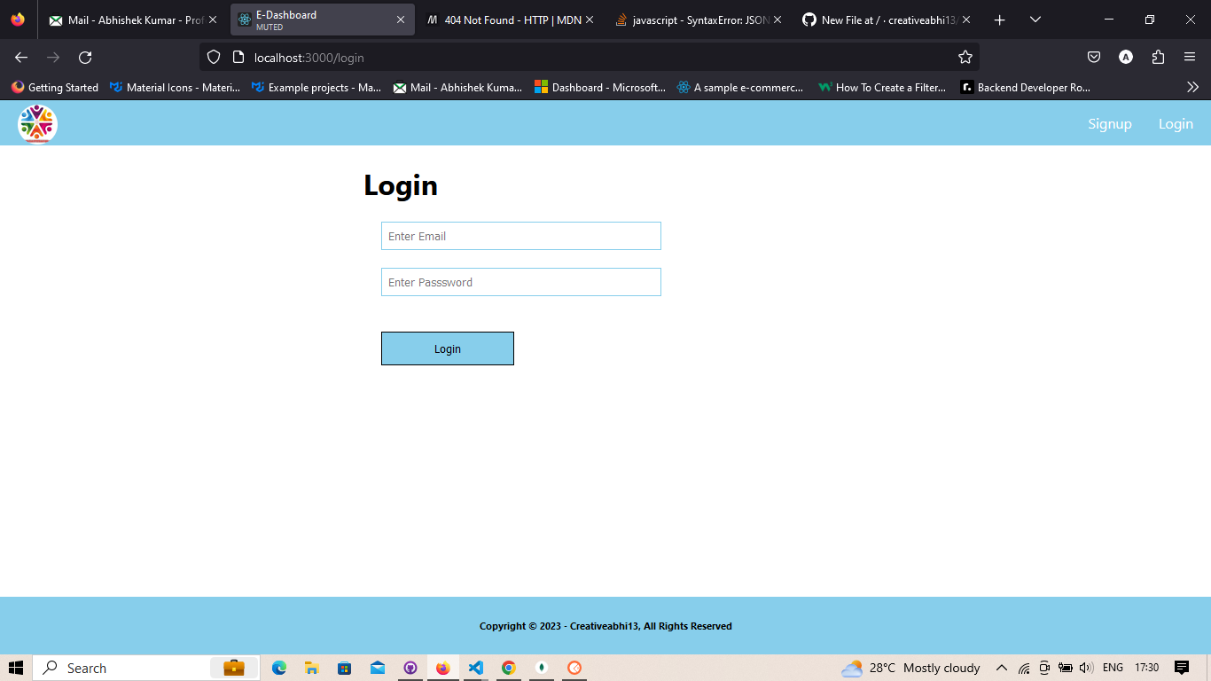 GitHub - creativeabhi13/E-Dashboard
