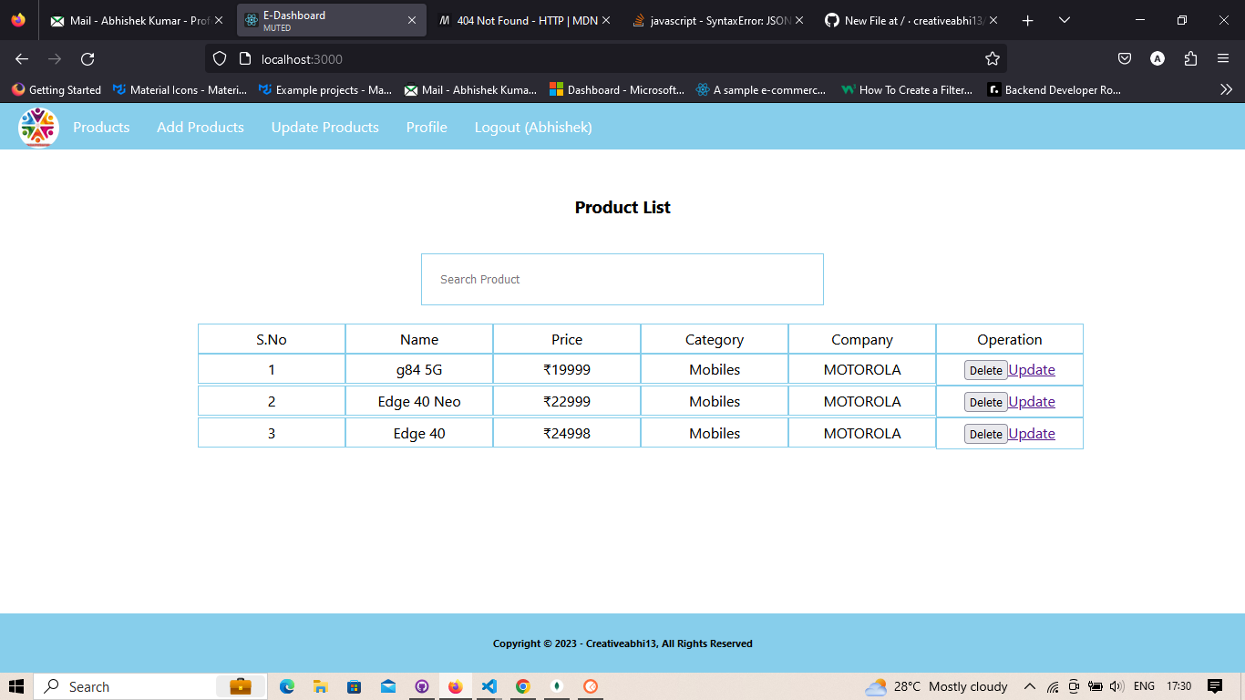 GitHub - creativeabhi13/E-Dashboard