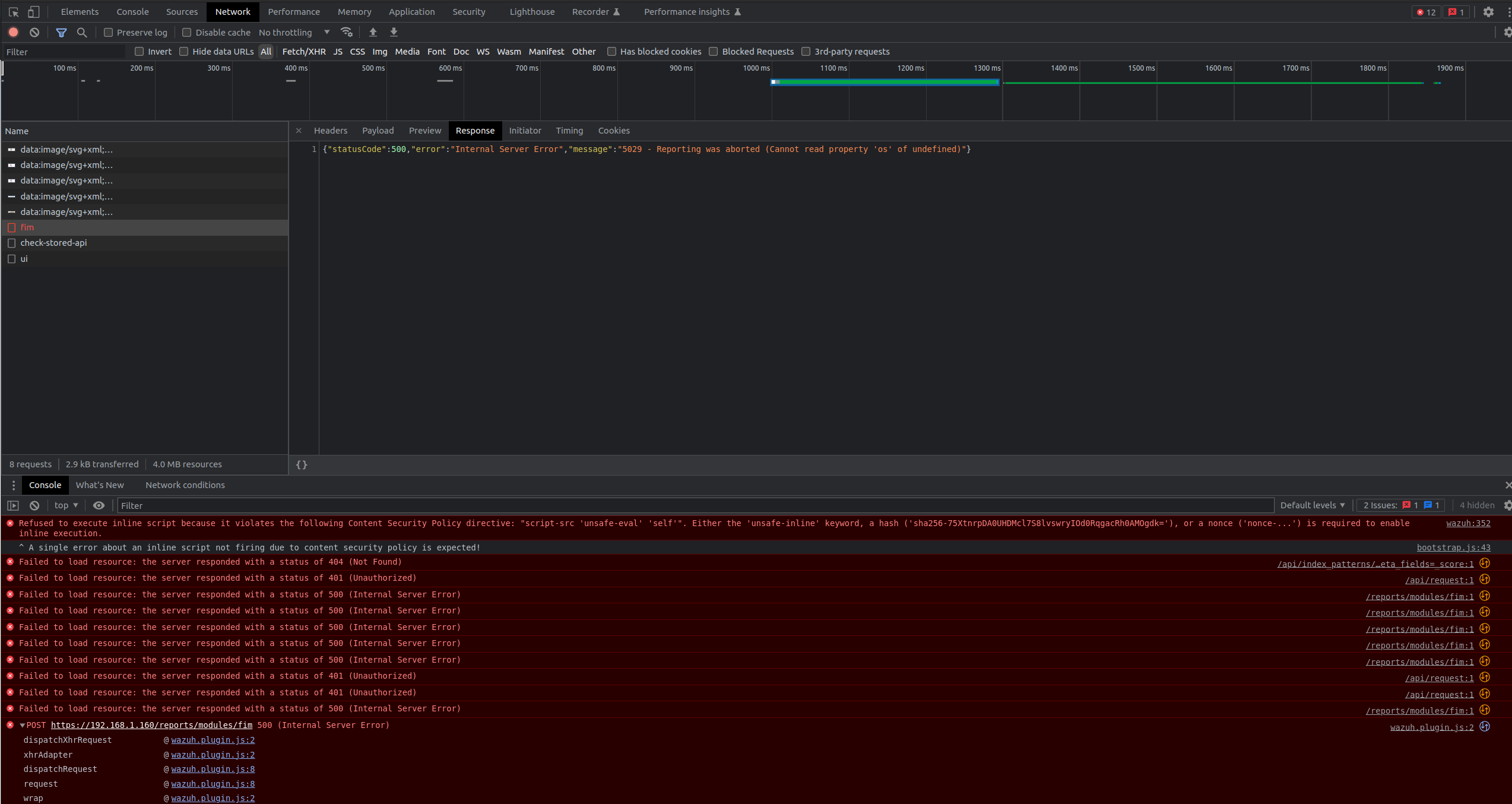 Error generating PDF report for FIM · Issue #4621 · wazuh/wazuh-dashboard-plugins · GitHub