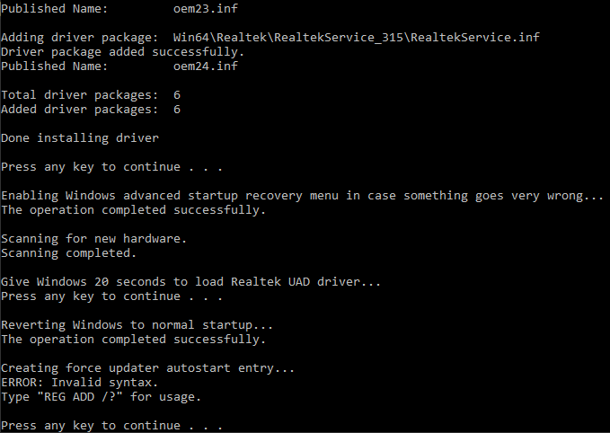 Realtek driver setup problem. · Issue #64 · pal1000/Realtek-UAD-generic ...