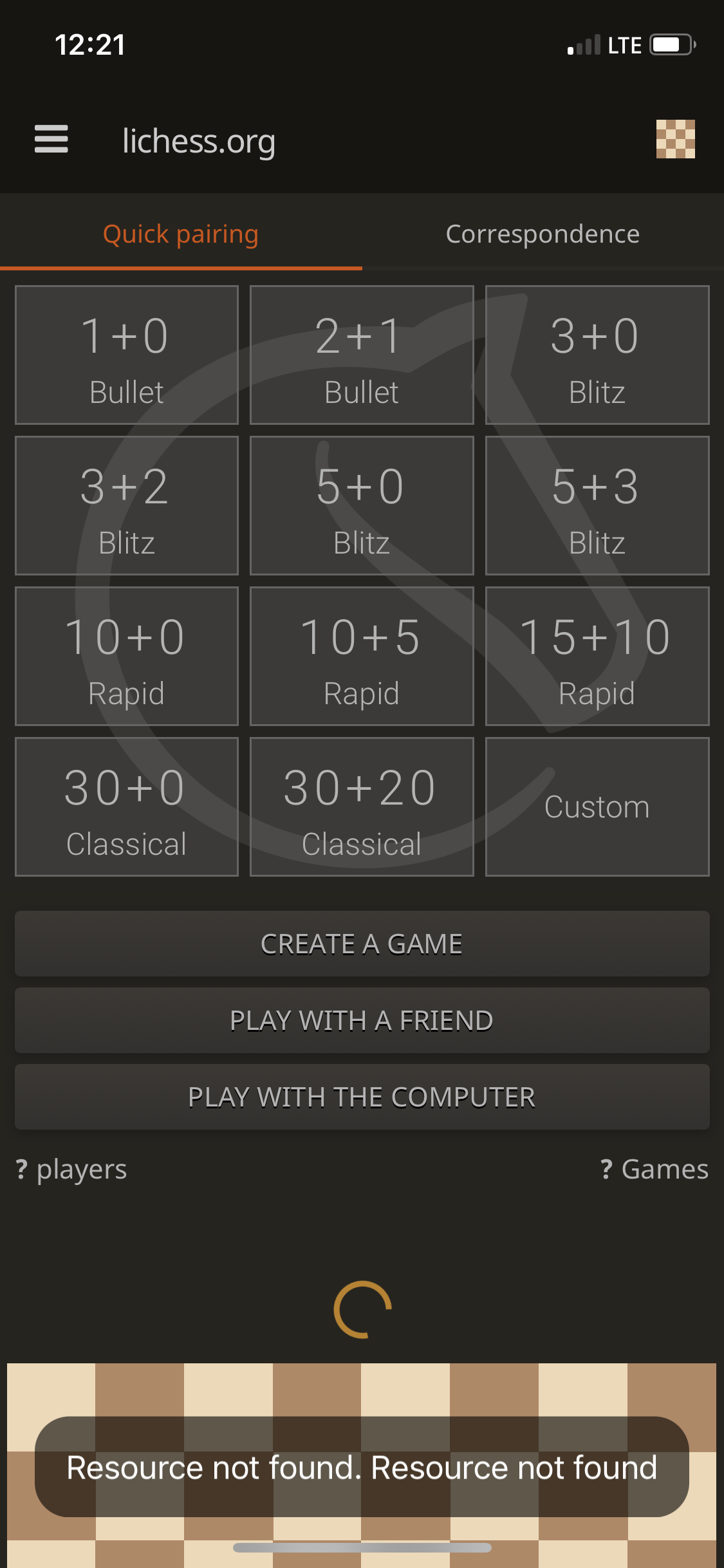 Resource Not Found Error - Lichess iOS Bug · Issue #2349 · lichess-org/lichobile · GitHub