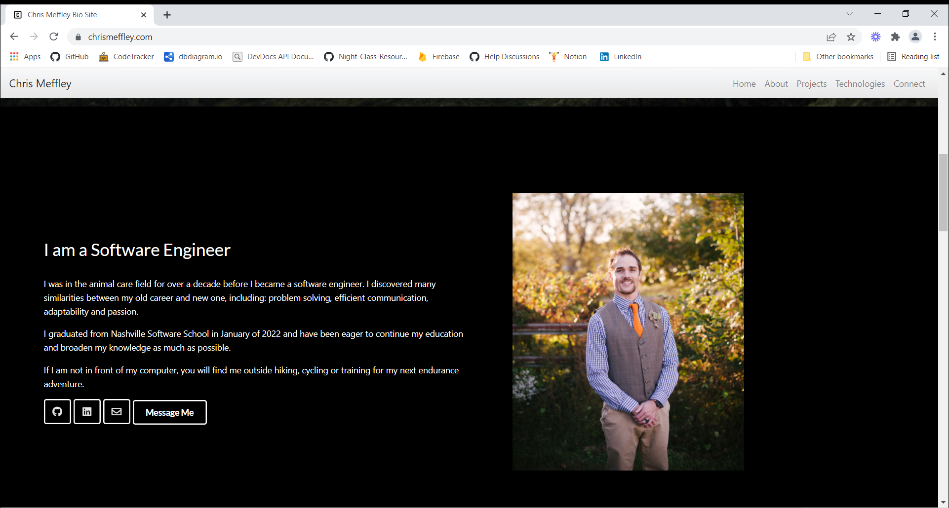 GitHub - cmeffley/personal-bio-site