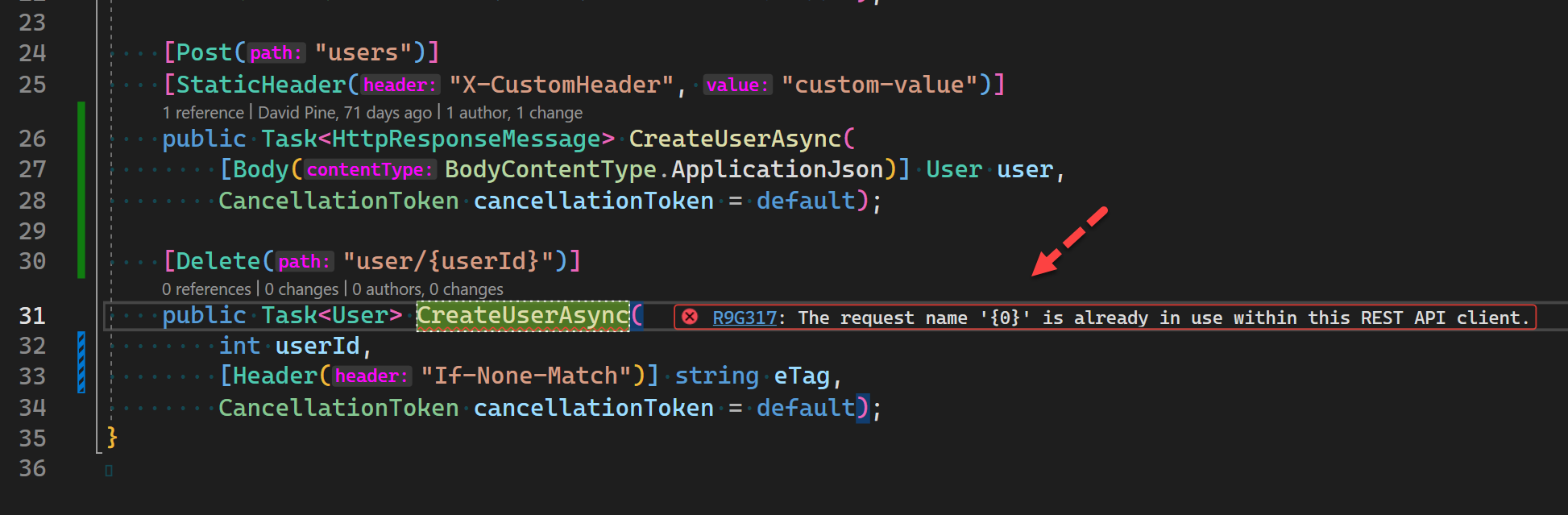 Error R9G317 doesn't display the request name. · Issue #4354 · dotnet ...