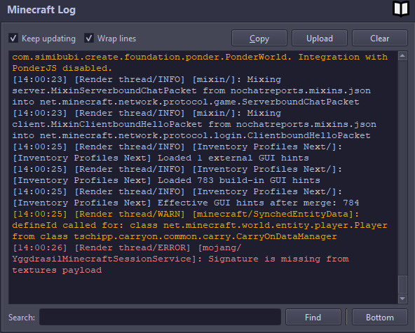 Console / logger screen. · Issue #482 · Voxelum/x-minecraft-launcher · GitHub