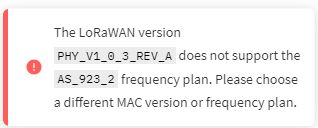 Cannot Register Device with Regional Parameter 1.0.3 Rev A in AS923-2 Freq Plan · Issue #6625 ...