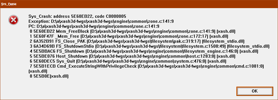 After quitting game and crashed Xash3D · Issue #1171 · FWGS/xash3d-fwgs ...