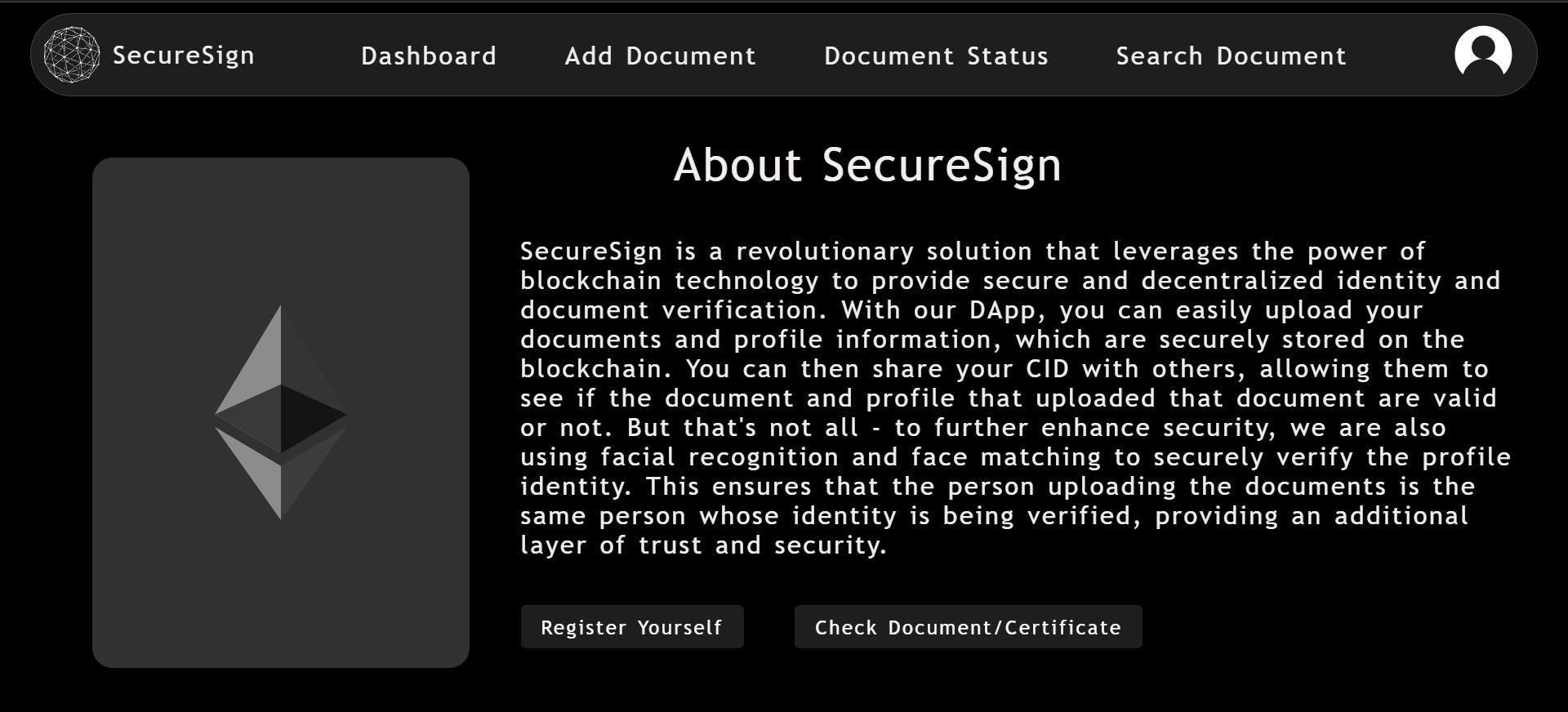 GitHub - avikpl1911/SecureSign: Identity-Document-Verification-Using-Blockchain