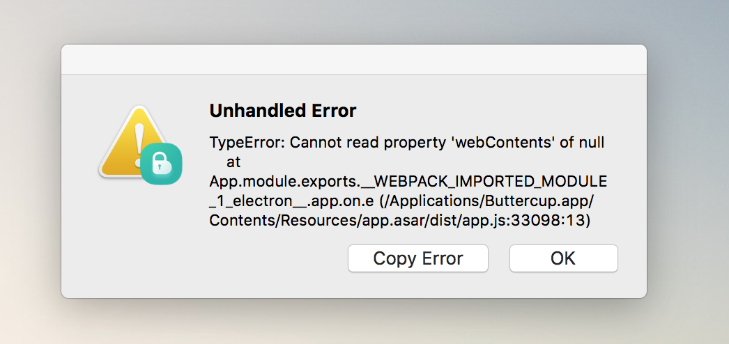 Clicking on "Install Update" throws an error · Issue #352 · buttercup/buttercup-desktop · GitHub