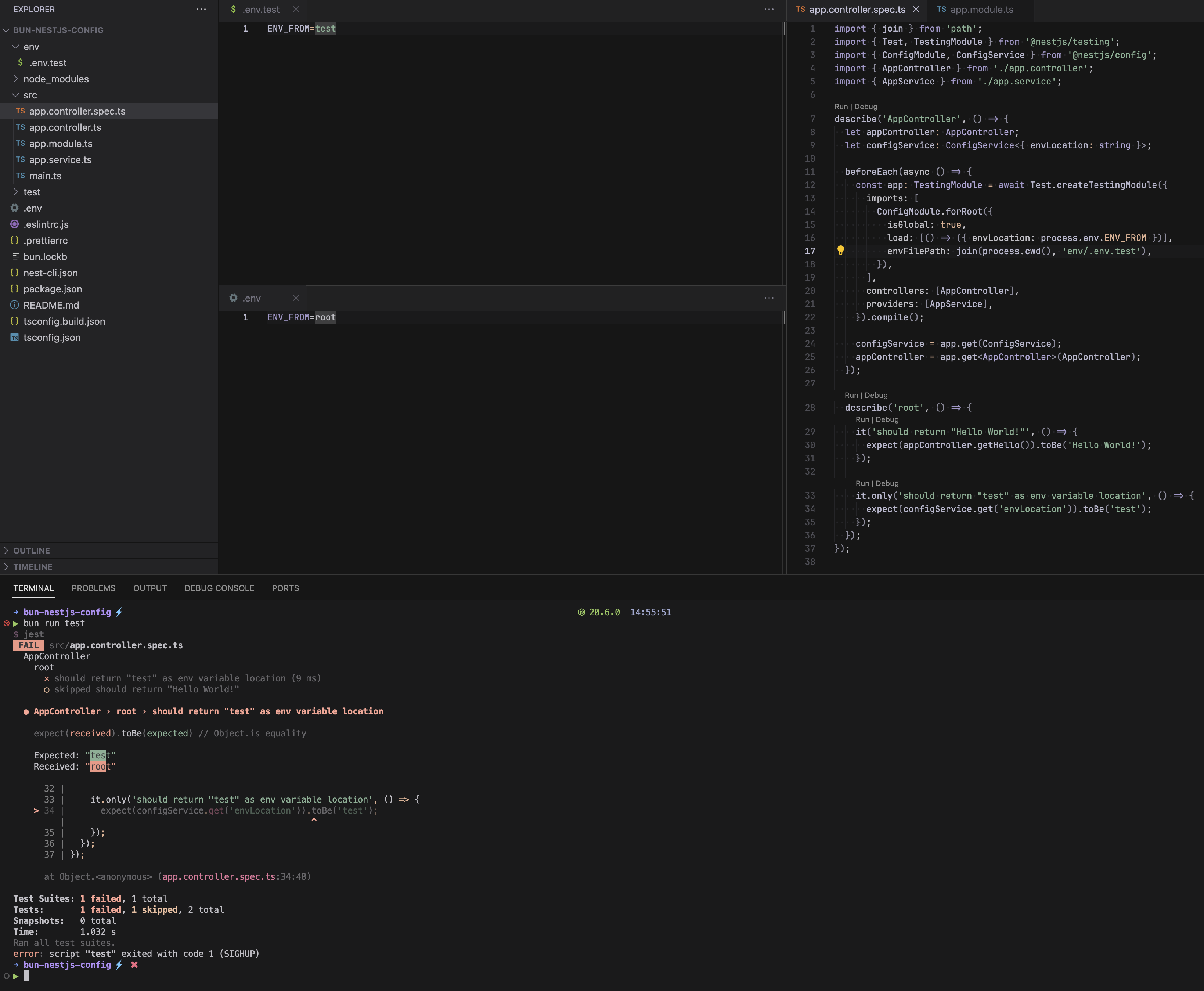Handle JS runtimes .env autoloading · Issue #1461 · nestjs/config · GitHub