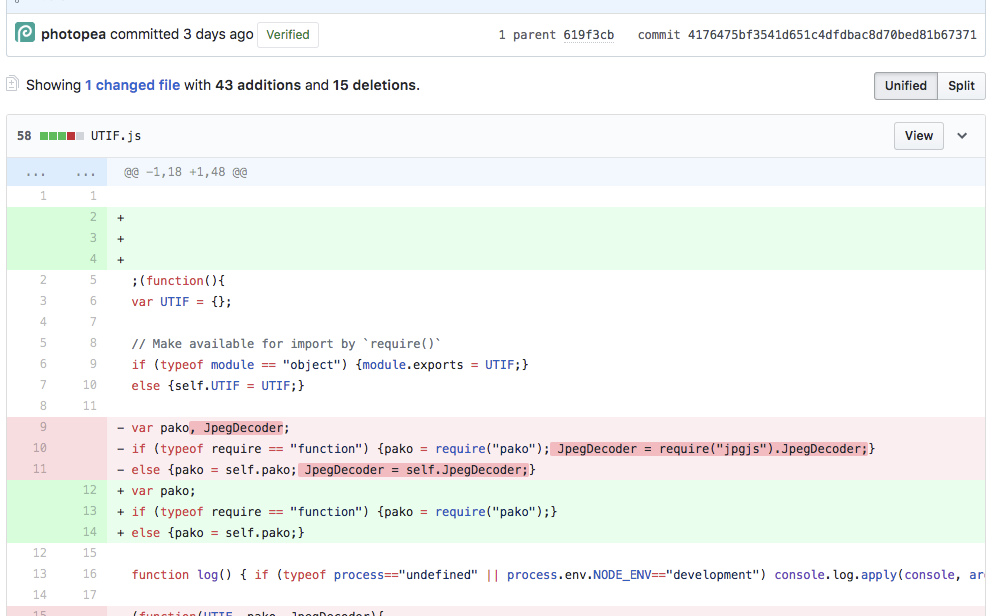 Release · Issue #43 · photopea/UTIF.js · GitHub