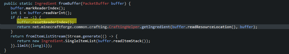 Problem with custom ingredient serialization · Issue #5577 · MinecraftForge/MinecraftForge · GitHub