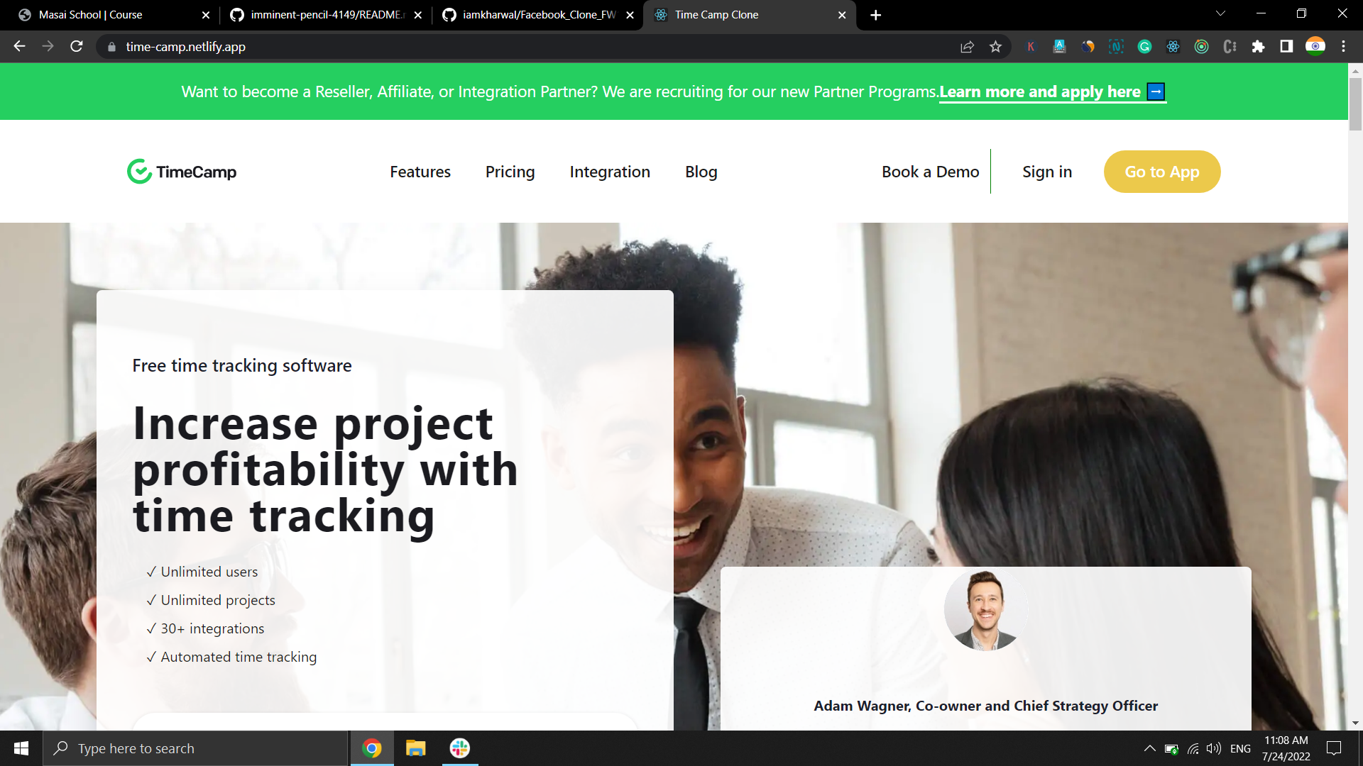 GitHub - PuneetChaubey/TimeCamp-Cloned: TimeCamp is designed primarily for monitoring time and ...