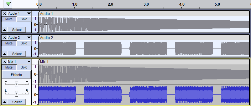 Half muted resulting track when mixing-and-rendering two muted mono tracks · Issue #4702 ...
