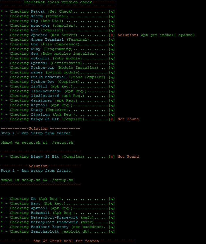 Apache2, mingw32 and mingw-64 NOT OK · Issue #577 · screetsec/TheFatRat · GitHub