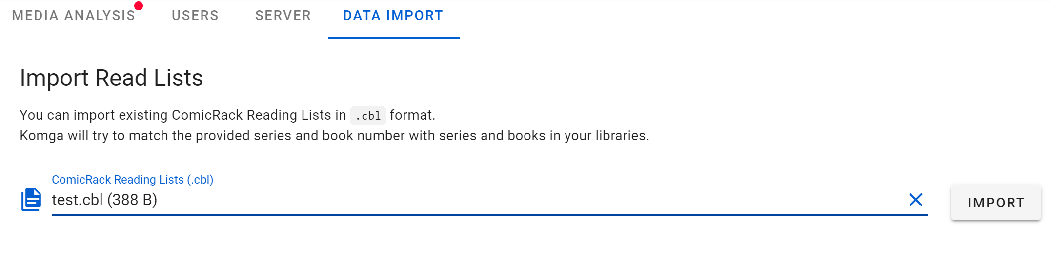 [Feature Request] During importing a Reading List (CBL) it comes no error message when a book is ...