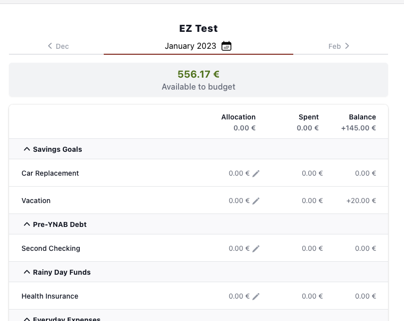 Zero values for spent and balance are displayed in Dashboard · Issue #617 · envelope-zero ...