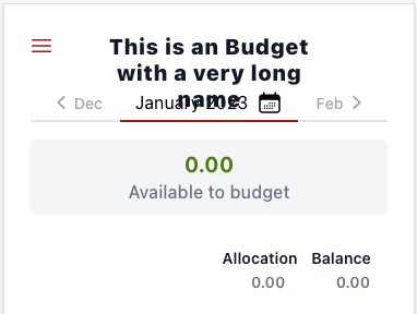 Long budget names overlap other content in Dashboard · Issue #676 · envelope-zero/frontend · GitHub