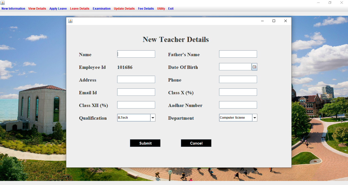 GitHub - abhitanwar007/University-Management-System: University ...