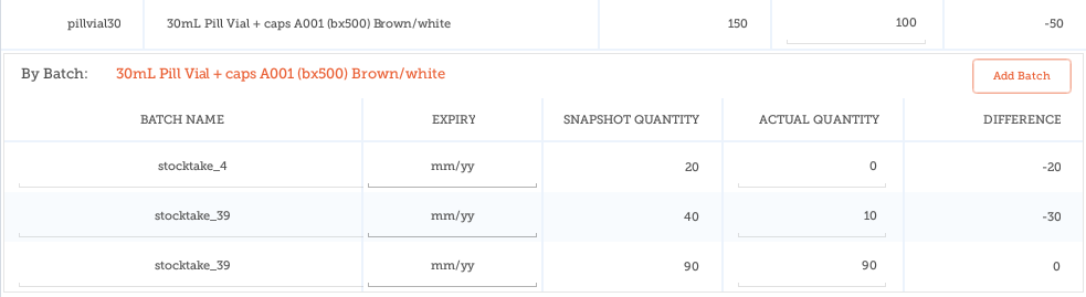Stocktake item total quantity adjustments wrong if no expiry date on batches · Issue #639 ...